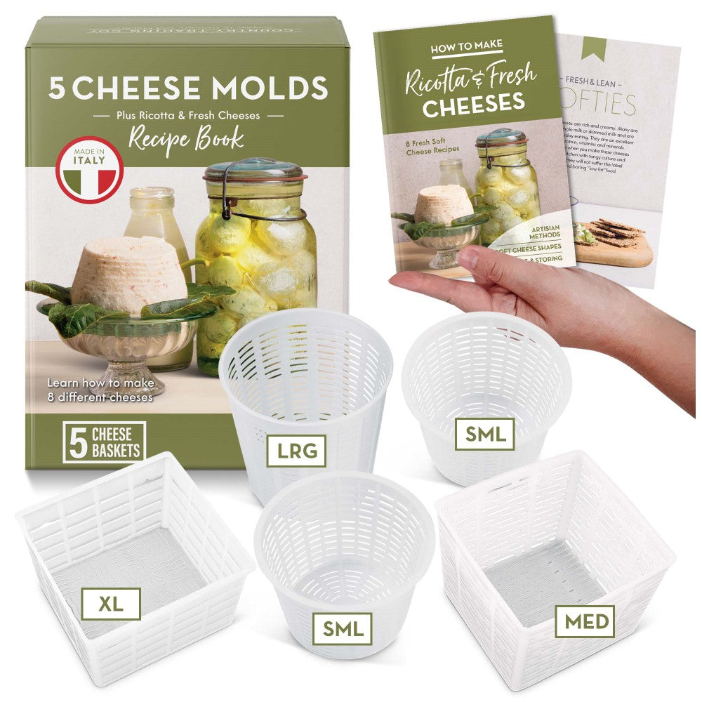 Rennet For Cheese Making Italian Set (5-Piece) - BPA-Free Ricotta ...