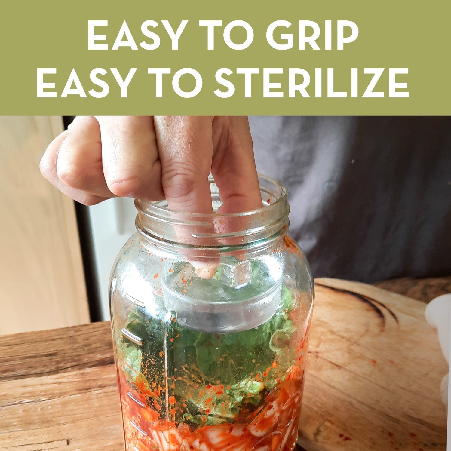 Vegetable Fermentation Weights with Easy Grip Handles - Set of 4 ...